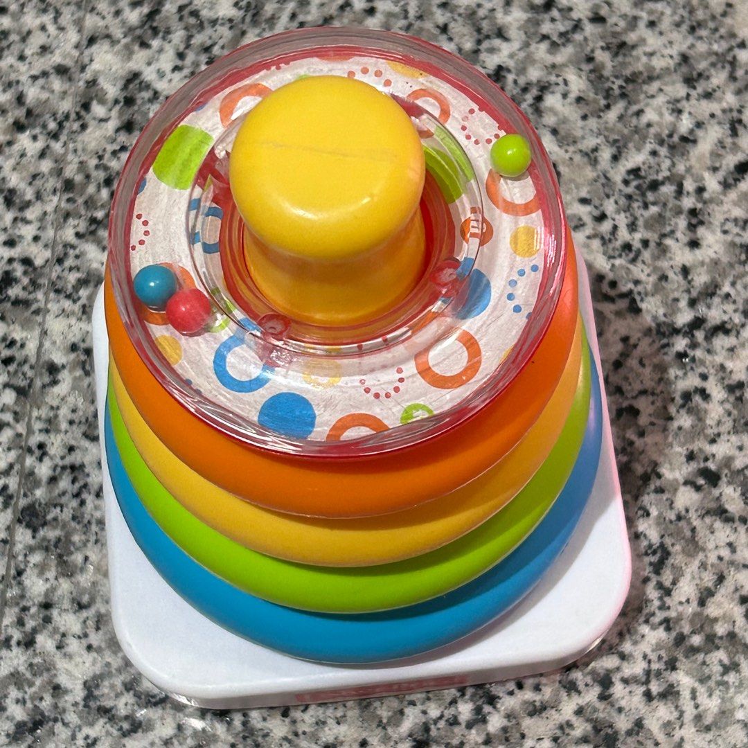 Fisher Price Rock-A-Stack Rainbow Stacking Rings, Babies & Kids, Infant ...