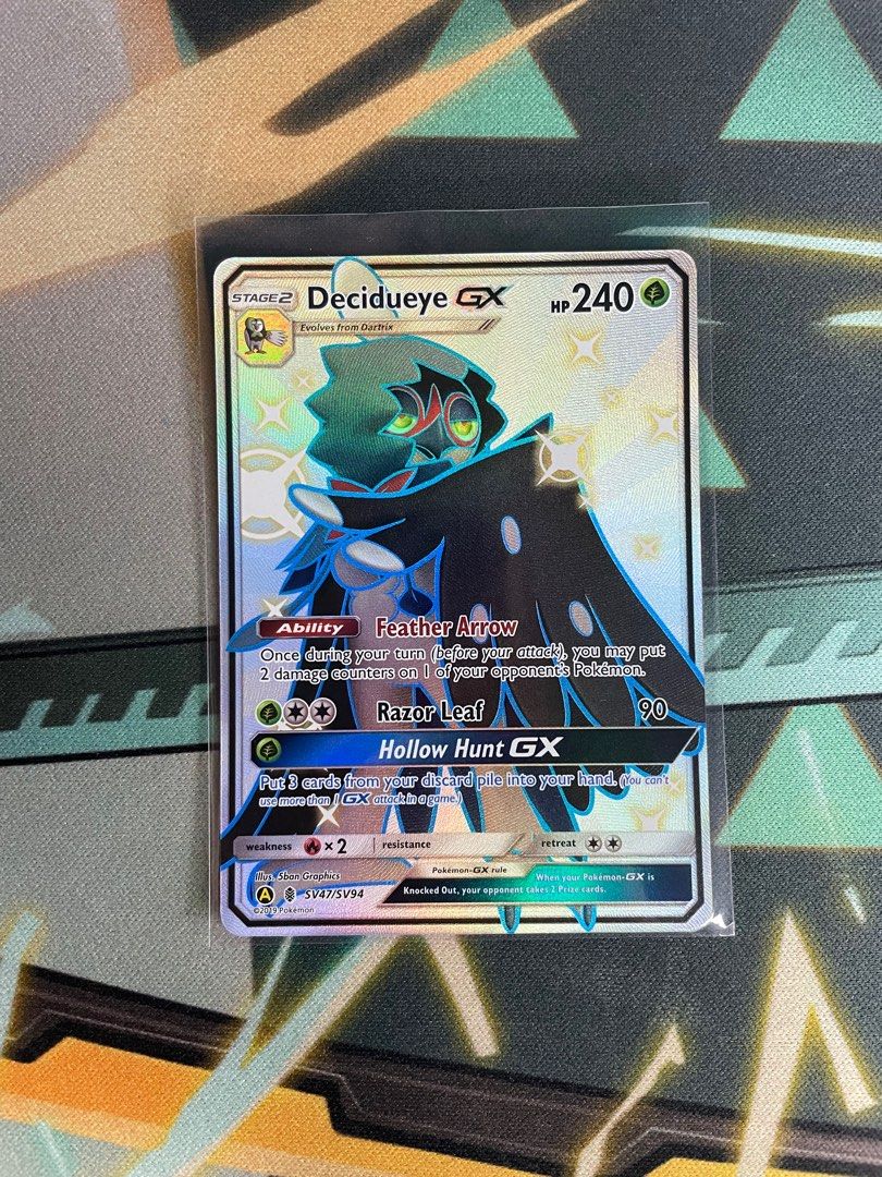 [FREE MAIL] Decidueye GX SV47/SV94 Full Art Shiny, Hobbies & Toys, Toys ...