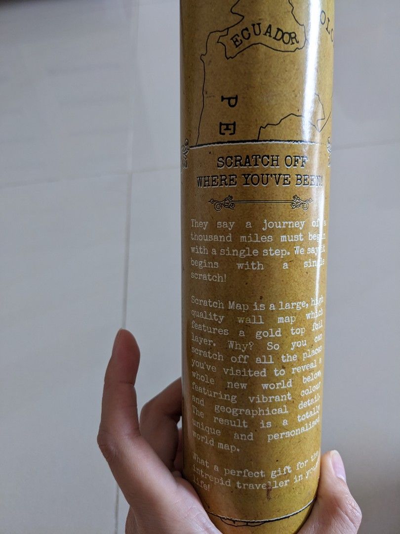 Giant scratch map, Furniture & Home Living, Home Decor, Wall Decor on ...