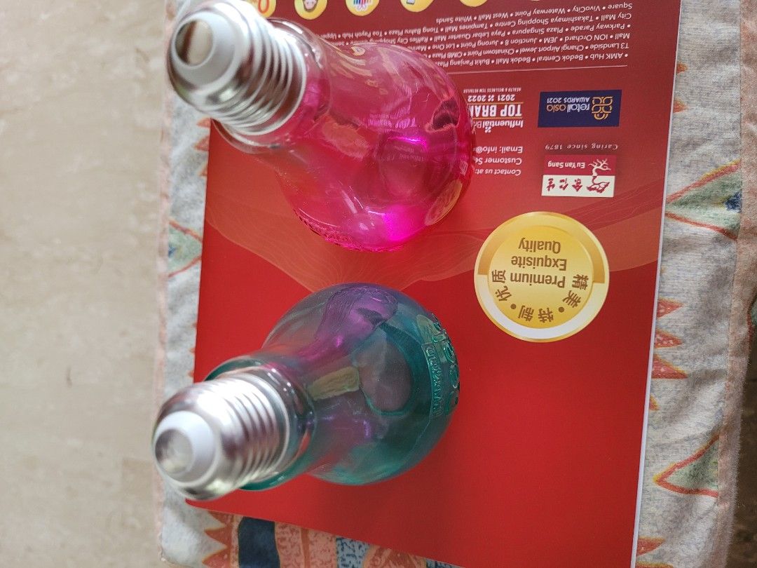 Glass bulb design water bottle, Everything Else on Carousell