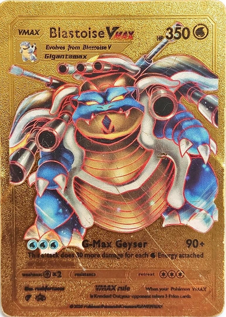 Golden Pokemon Card : Charizard VMAX, Blastoise VMAX, Leafeon VMAX and ...