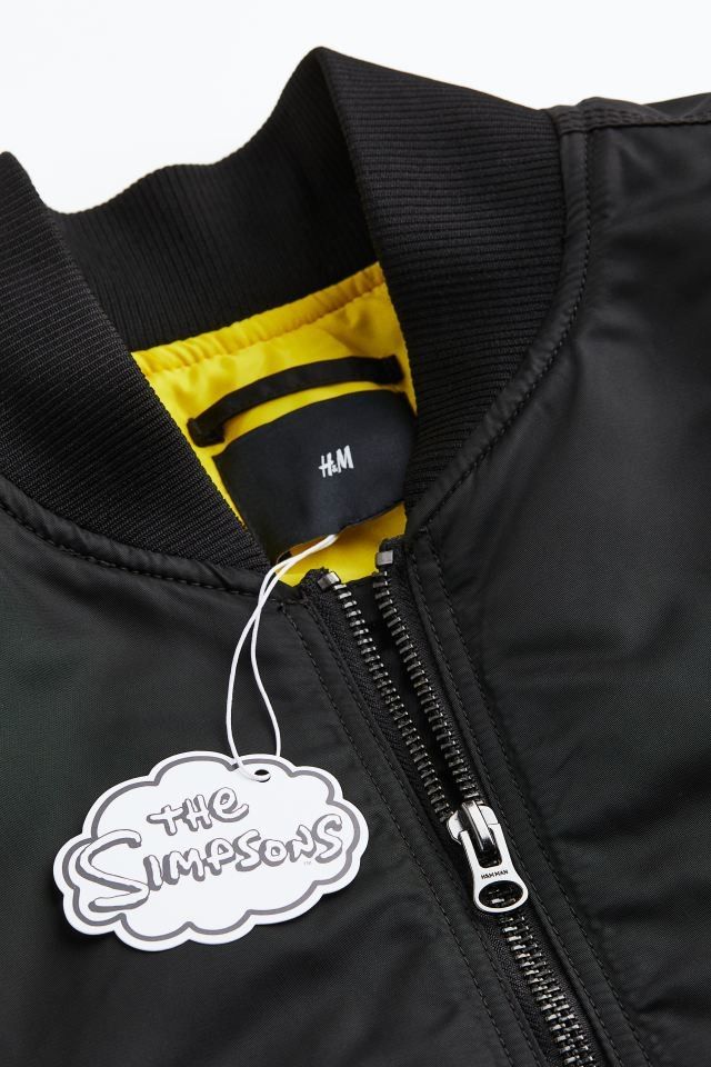 H&M Oversized Fit Bomber Jacket The Simpsons, Men's Fashion, Coats ...