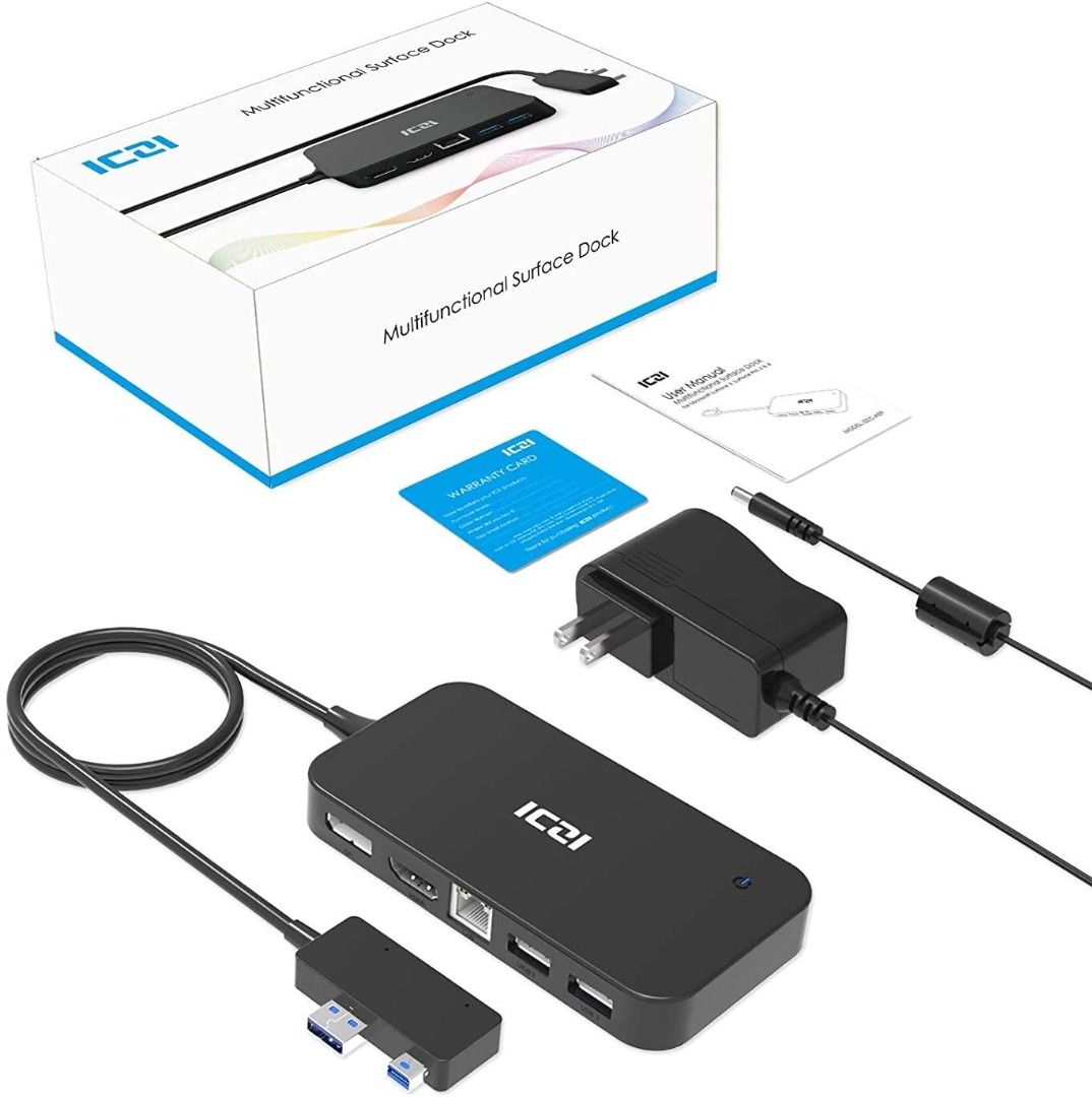 ICZI Surface Adapter, Surface Hub Multiport Dock with DisplayPort, HDMI ...