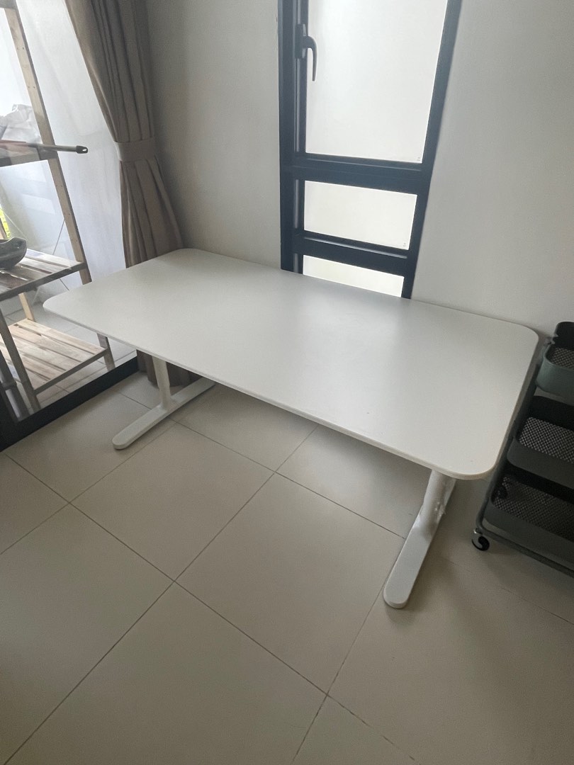 IKEA BEKANT study desk 160cm, Furniture & Home Living, Furniture ...