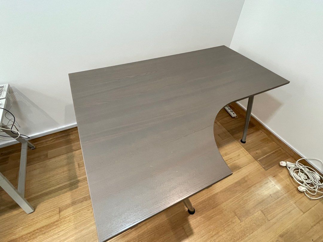 Ikea galant left hand L shape 160cm x 80cm adjustable height, Furniture ...
