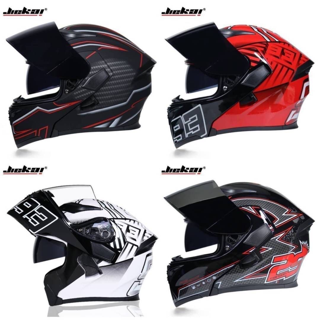 JIEKAI modular motorbike helmet with DOT certification and double visor ...