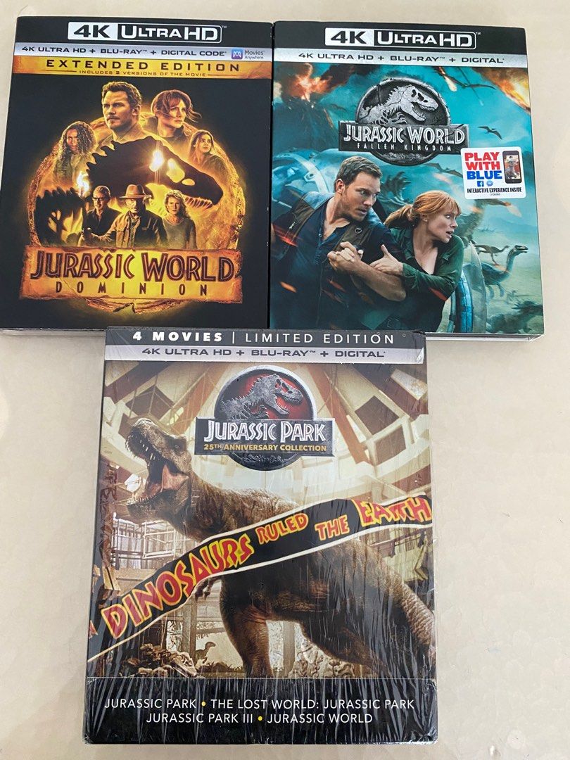 Jurassic Collection (4K Ultra HD & Blu Ray), Hobbies & Toys, Music ...