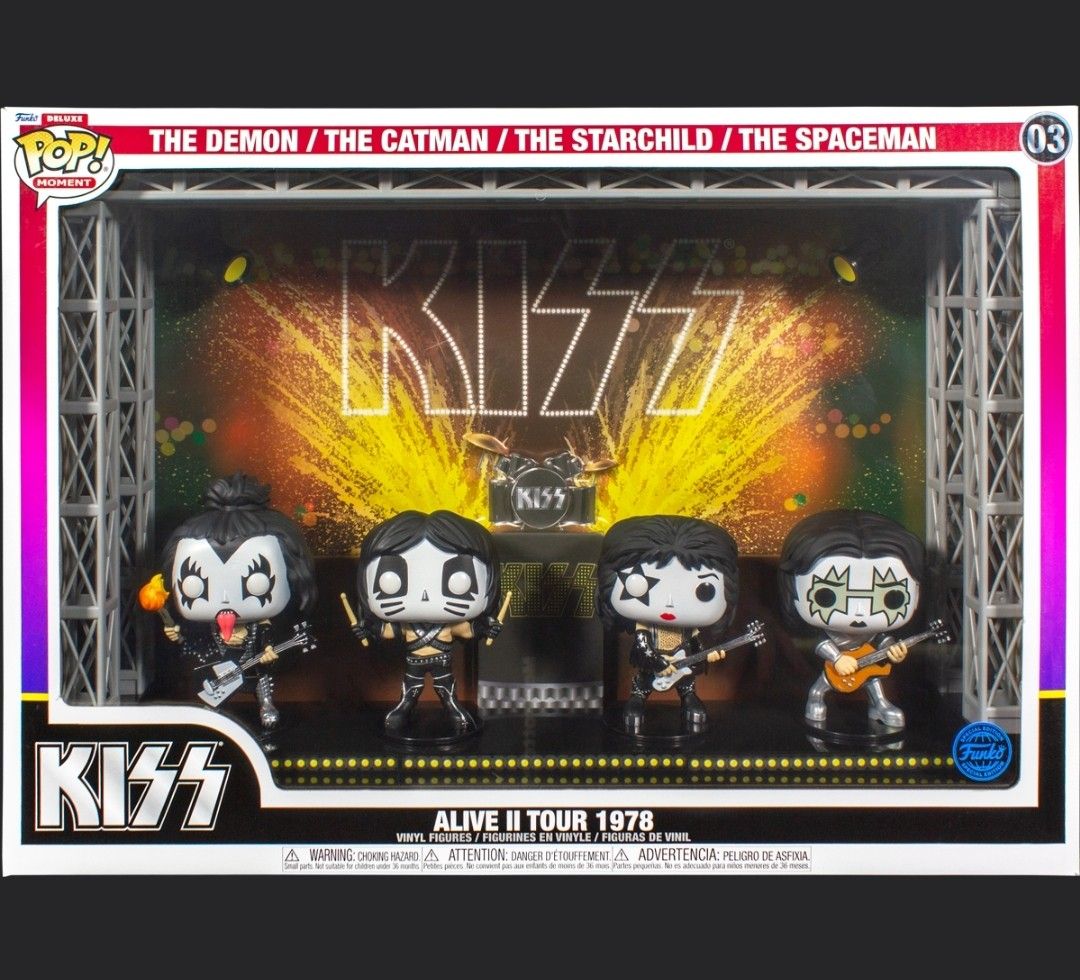 Kiss - Alive II 1978 Tour Deluxe Pop! Moment Vinyl Figure 4-Pack ...