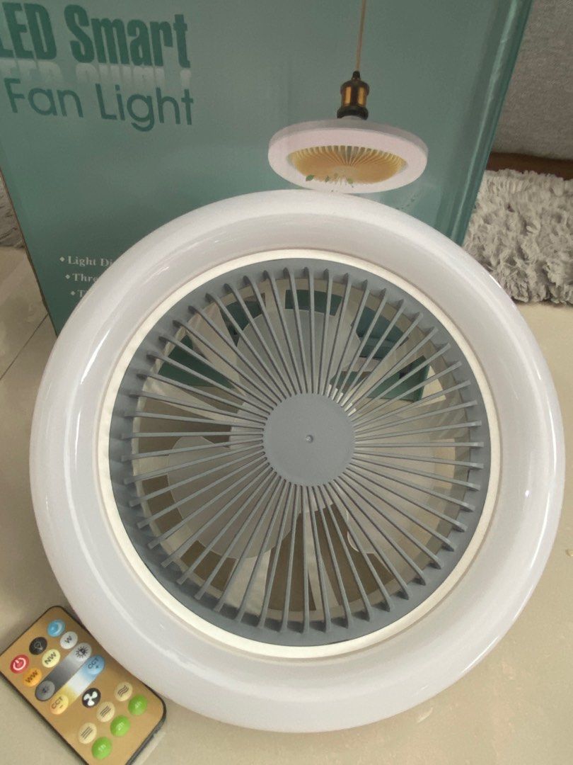 LED Smart Fan Light, Furniture & Home Living, Lighting & Fans, Lighting ...