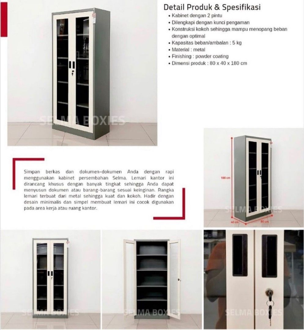 Lemari kabinet file, Perabotan Rumah di Carousell