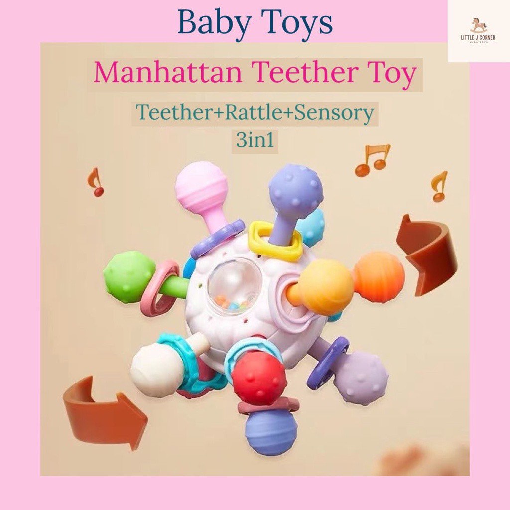 [LOCAL SELLER]Baby Teething Toys Manhattan Toy Manhattan Ball Rattle ...