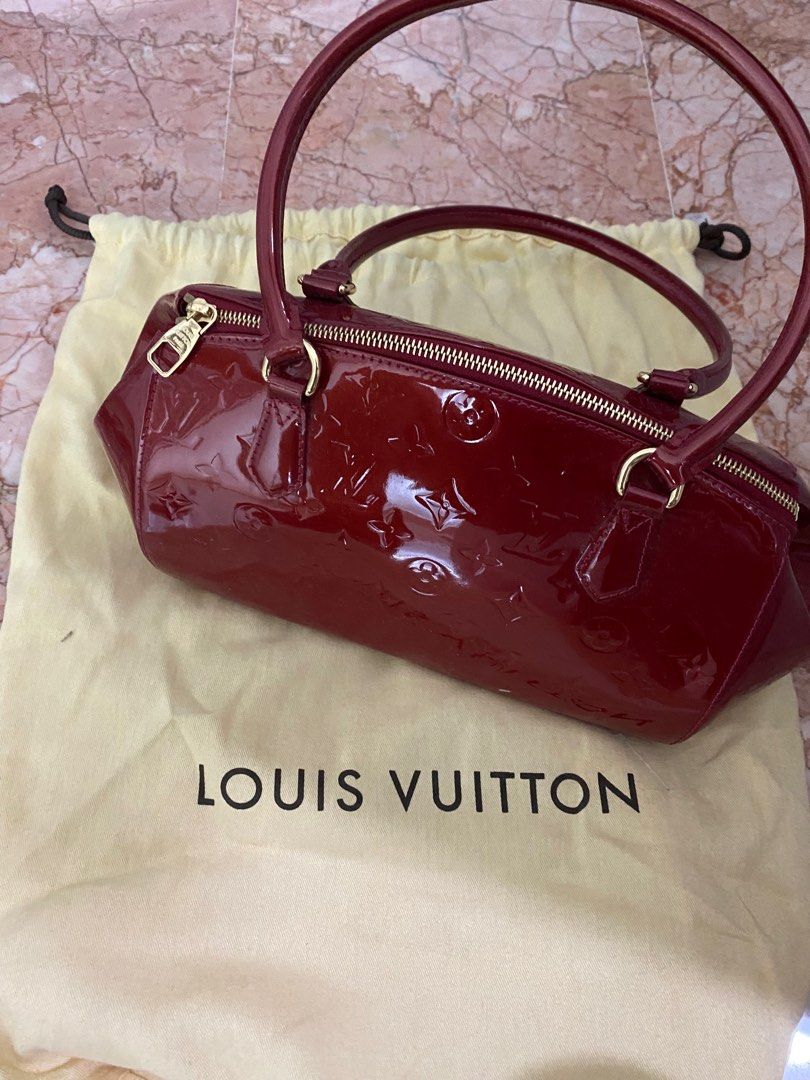 LV red bag, Luxury, Bags & Wallets on Carousell