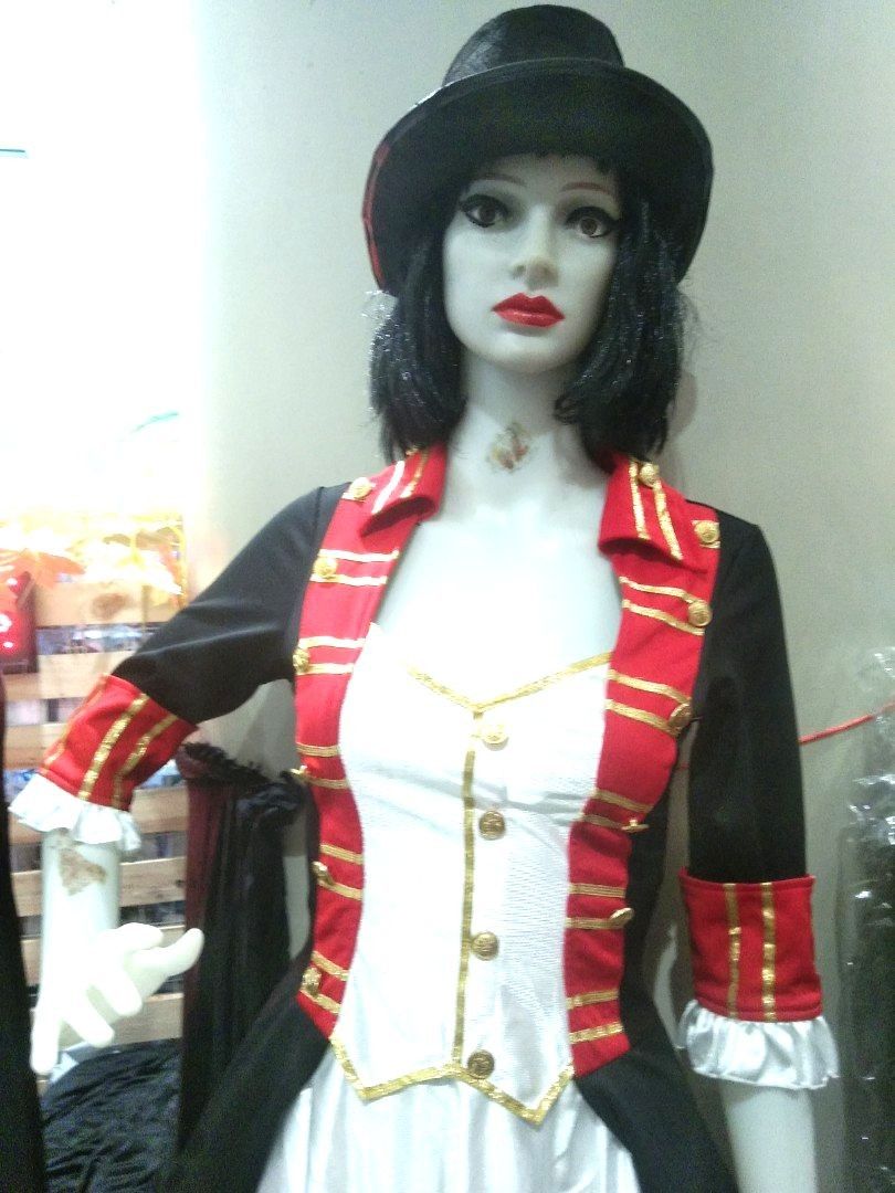 Magician costume cocktail dress and hat and stocking, gloves ring ...