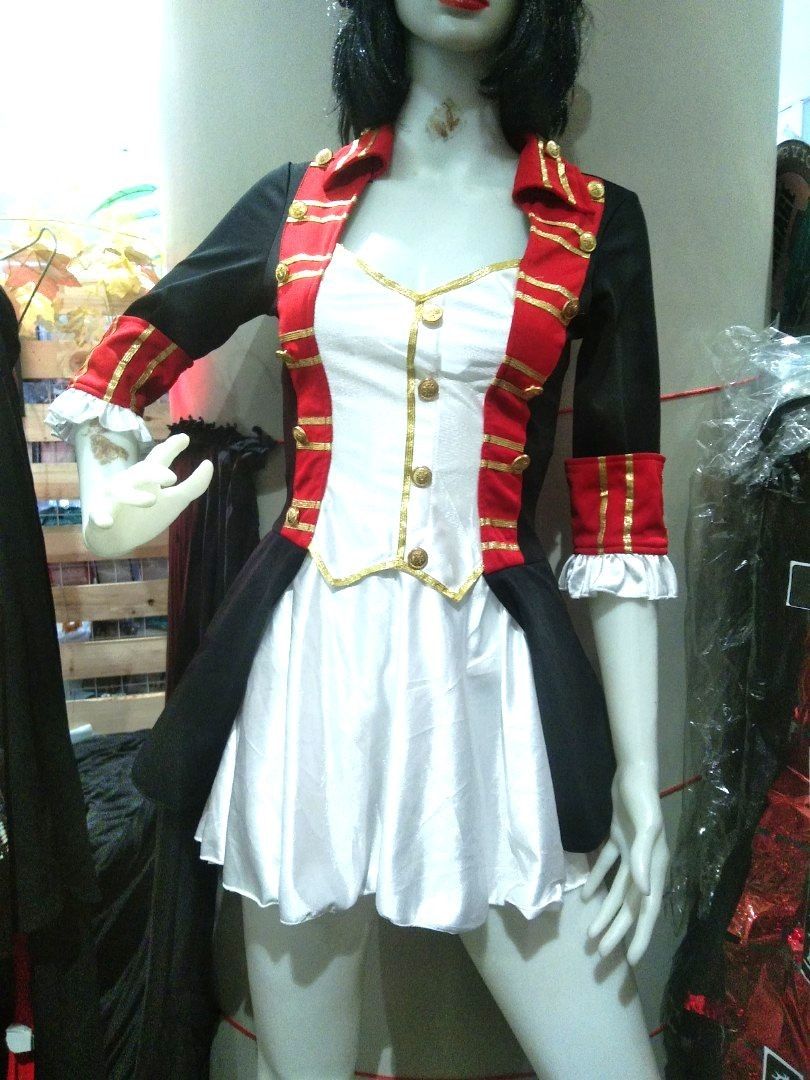 Magician costume cocktail dress and hat and stocking, gloves ring ...