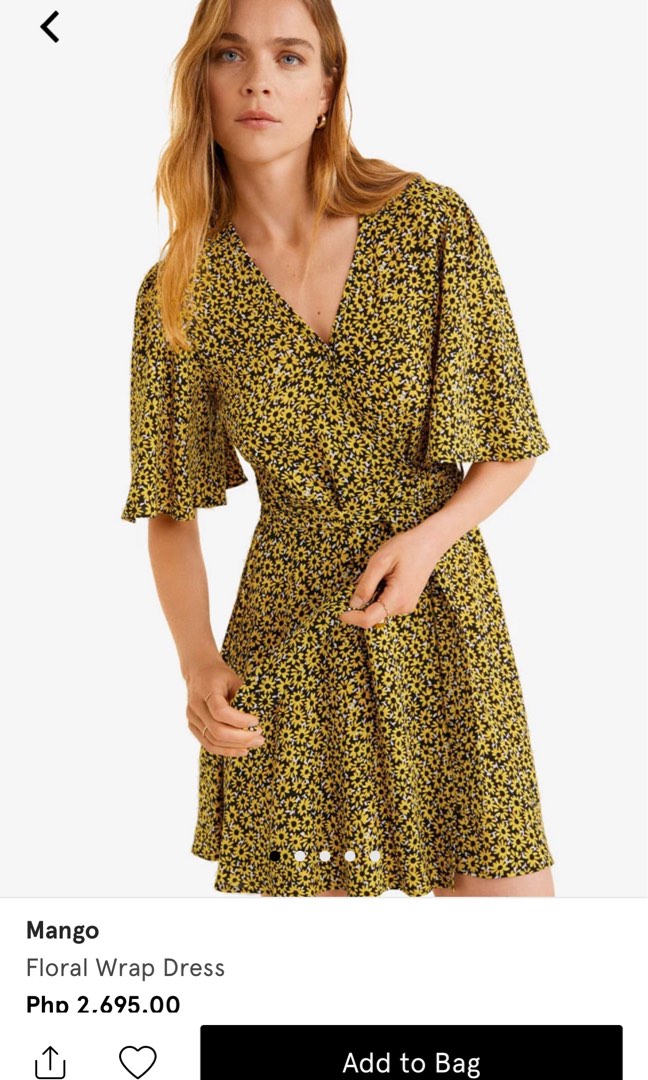 MANGO Floral Wrap Dress, Women's Fashion, Dresses & Sets, Dresses on ...