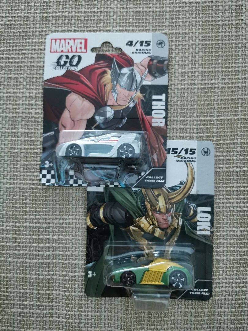 Marvel Cars - Thor and Loki, Hobbies & Toys, Toys & Games on Carousell