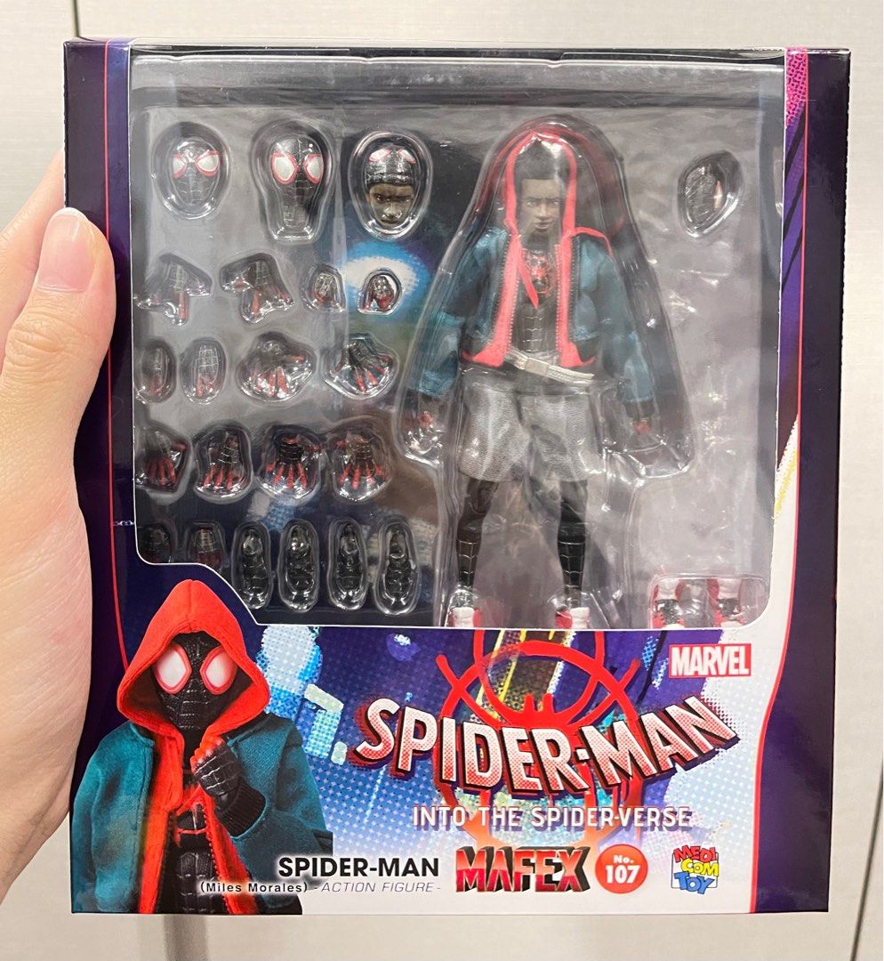 Medicom MAFEX 107 Spider-Man Figure Miles Morales Into the Spider-Verse ...