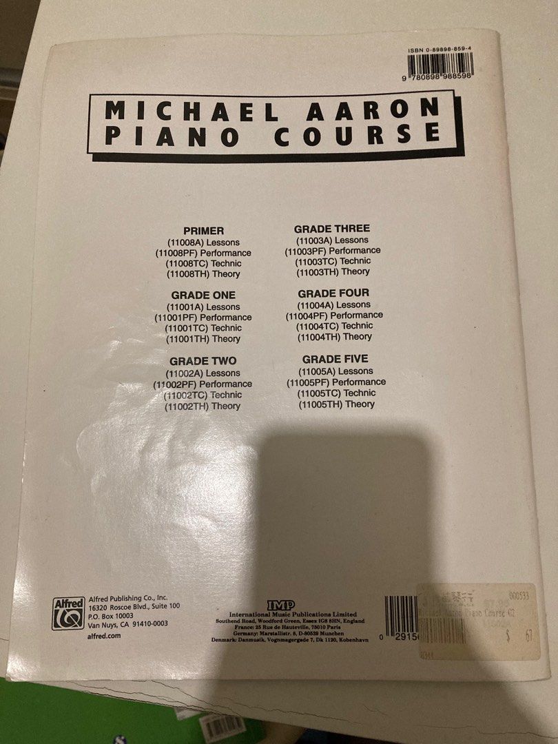 Michael aaron piano course lesson 琴書, 興趣及遊戲, 書本 & 文具, 雜誌及其他 - Carousell