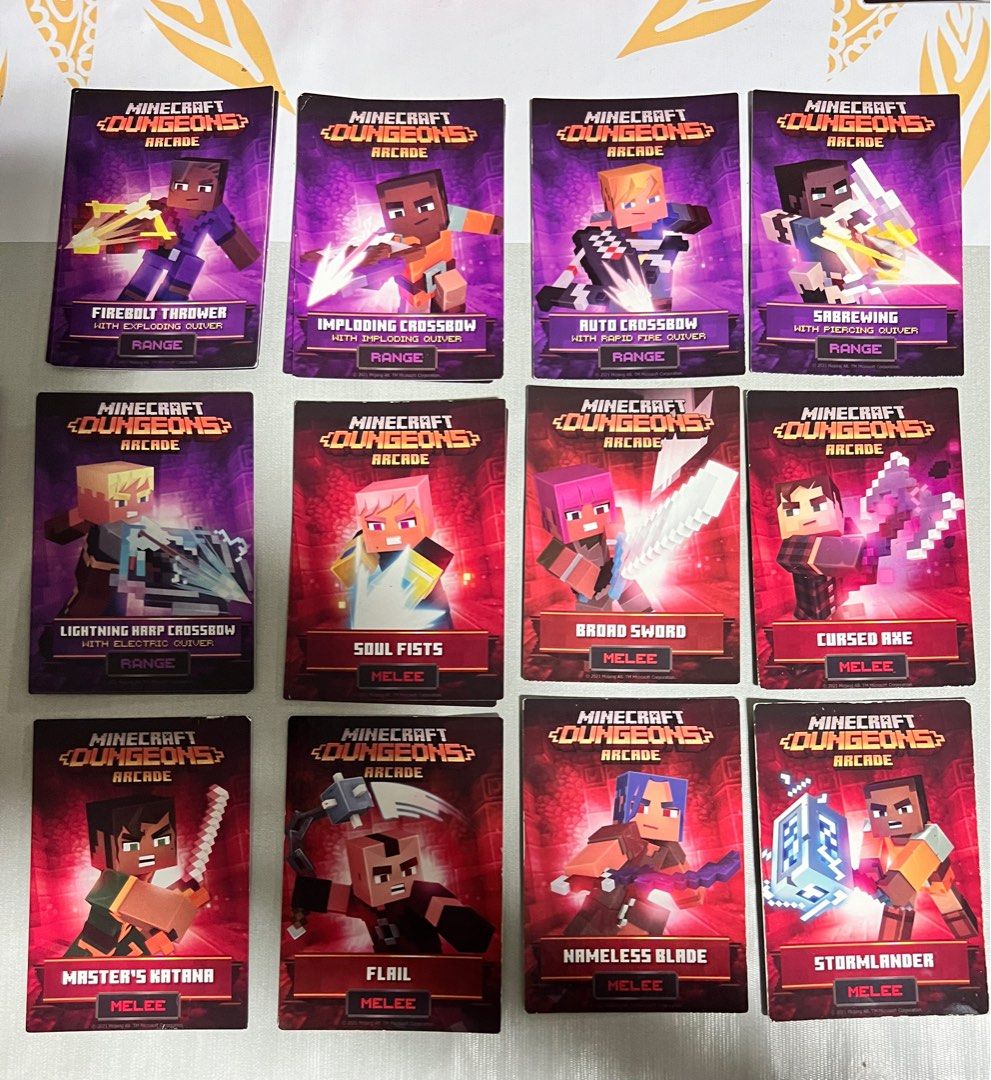 Minecraft Dungeons Arcade Series 1 collectable cards for sale, Hobbies ...