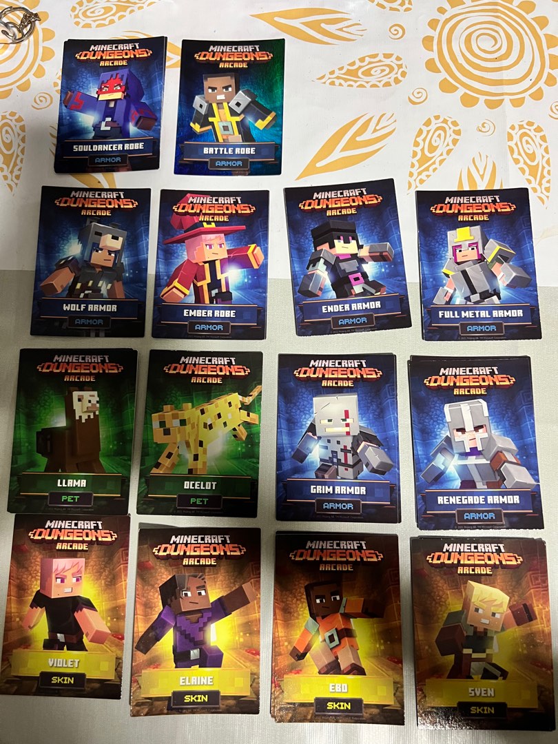 Minecraft Dungeons Arcade Series 1 collectable cards for sale, Hobbies ...