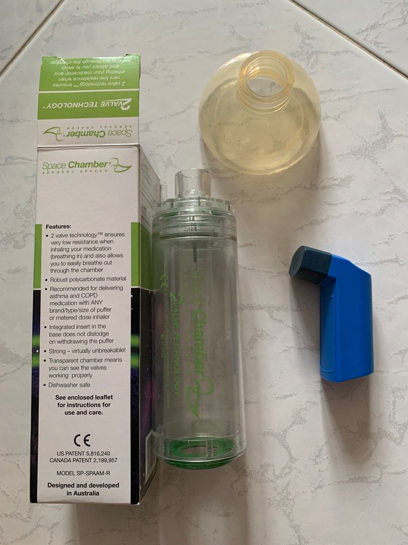 Nebulizer Space Chamber inhaler with Puffer, Health & Nutrition ...