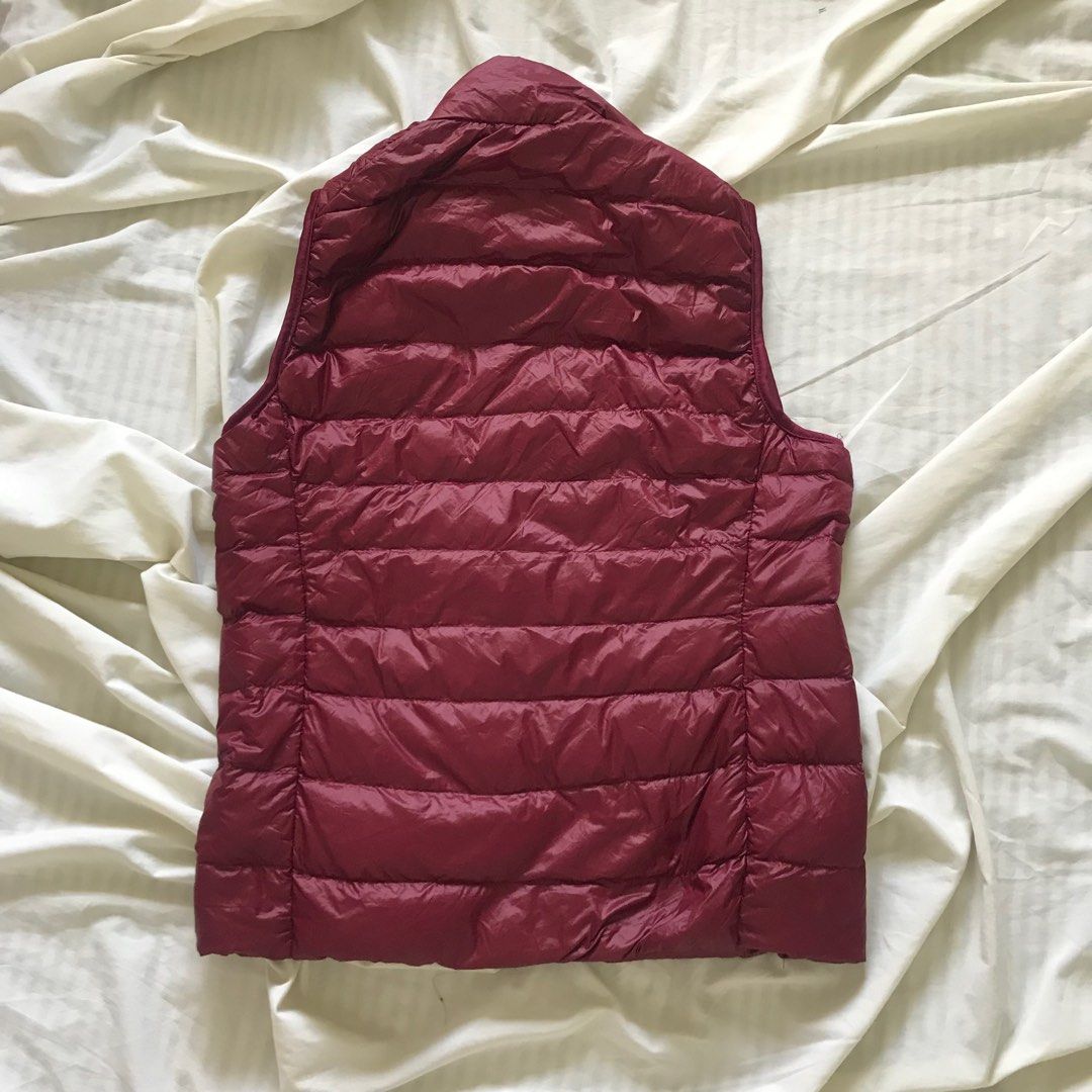 New: Blood Red Puffer Vest Outerwear, Women's Fashion, Coats, Jackets ...