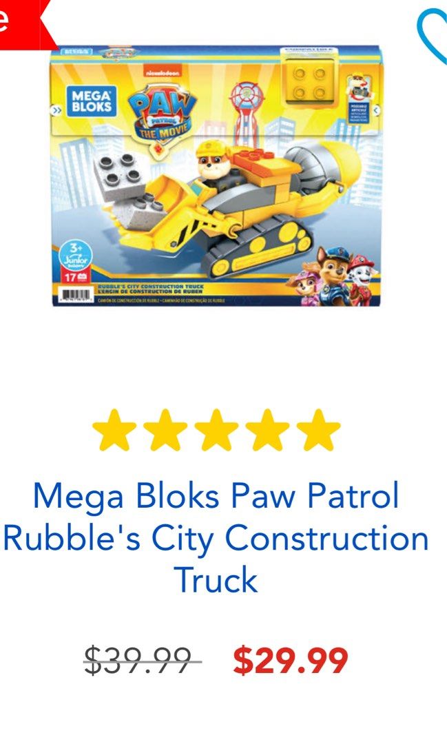 Paw Patrol Mega Blocks, Hobbies & Toys, Toys & Games on Carousell