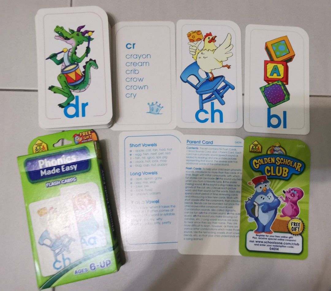 Phonics Pocket Flash Cards x 3 Sets, Hobbies & Toys, Books & Magazines ...