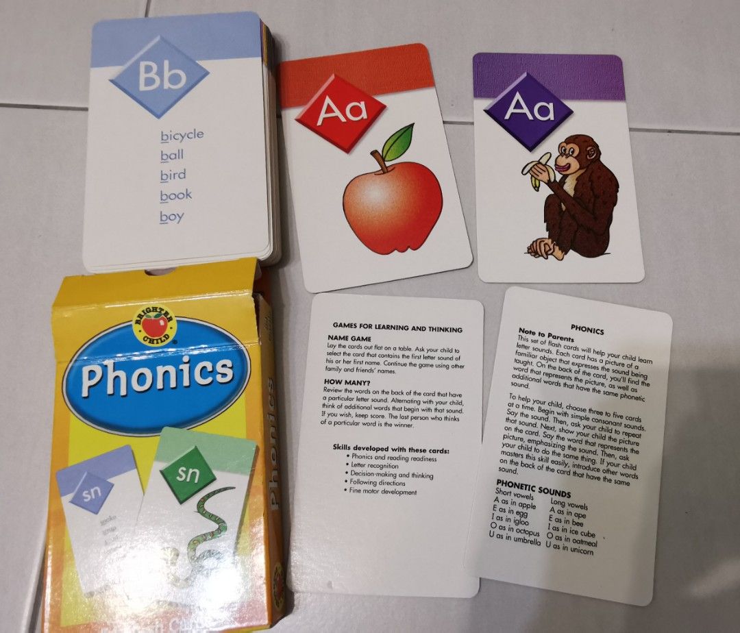 Phonics Pocket Flash Cards x 3 Sets, Hobbies & Toys, Books & Magazines ...