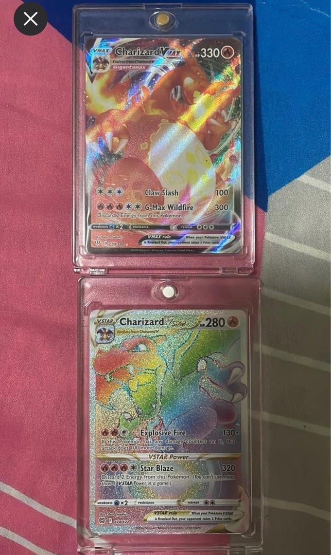 Pokémon charizard VMAx rainbow charizard vstar, Hobbies & Toys, Toys ...