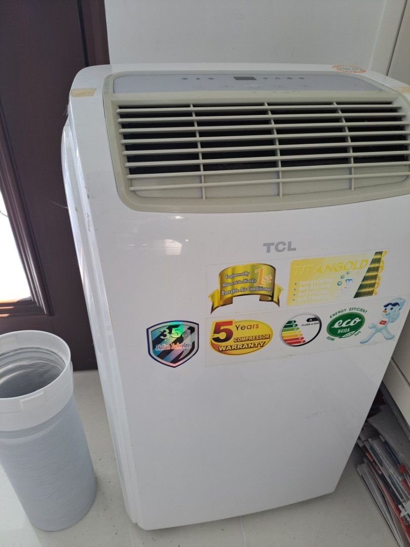 Portable aircon 10kbtu with flexible tube, TV & Home Appliances, Air ...
