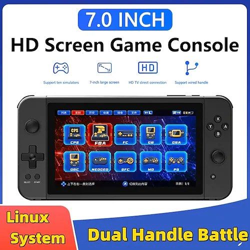 Powkiddy X70 7.0 inch Retro Handheld Game Console, Video Gaming, Video ...