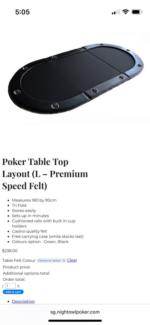 Premium speed felt foldable poler table, Hobbies & Toys, Toys & Games ...