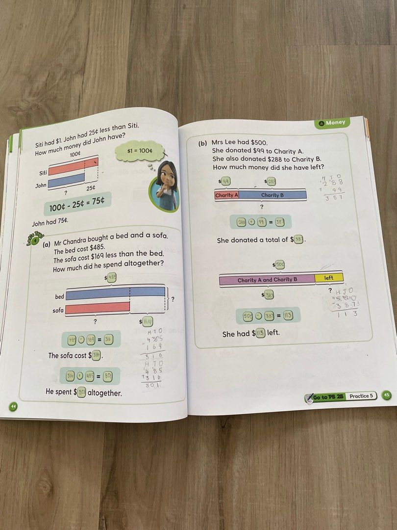 Pri 2A and 2B math textbook ($1 for both books), Hobbies & Toys, Books ...