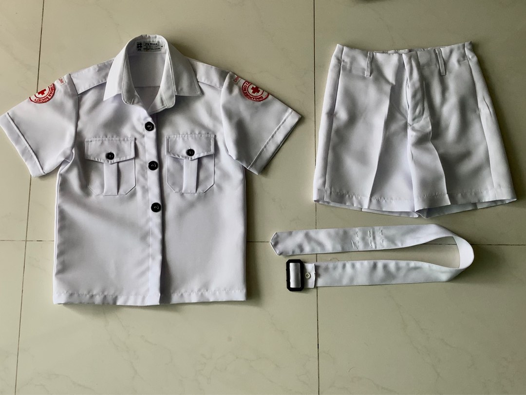 Red Cross Uniform Male, Men's Fashion, Tops & Sets, Sets & Coordinates ...