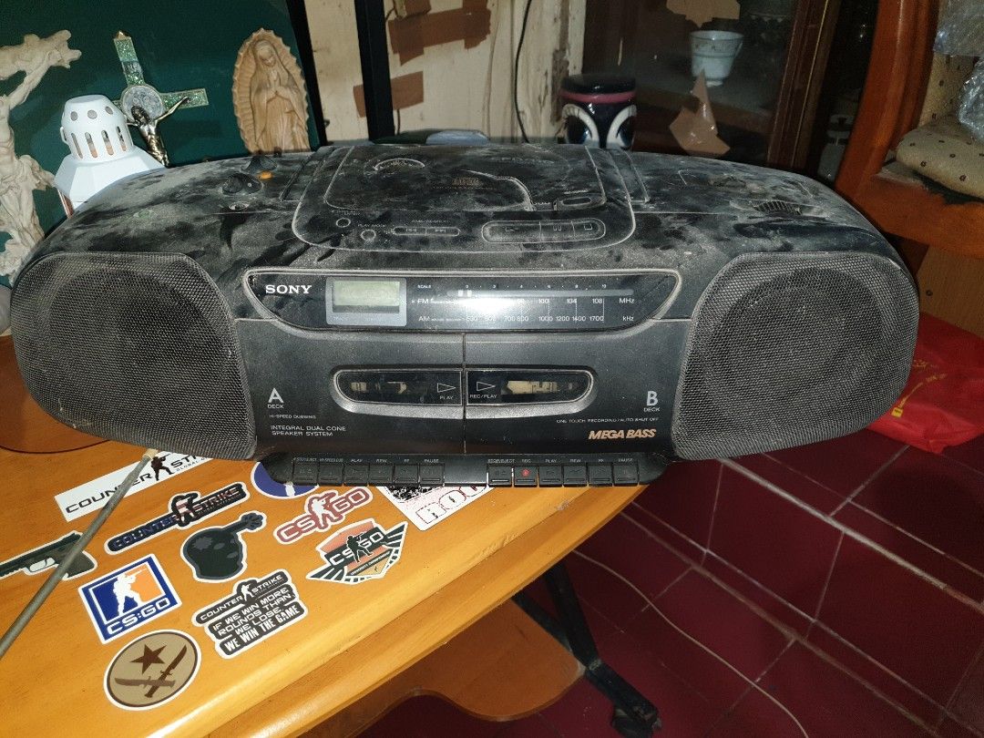 SONY MEGABASS CFD-110 Stereo boombox defective CD cassette player radio FM, Audio, Soundbars ...