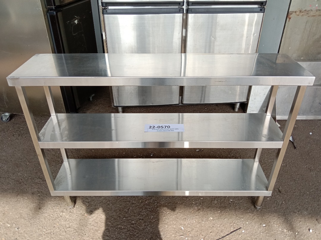 Stainless steel 3 tier work table, Furniture & Home Living, Kitchenware ...