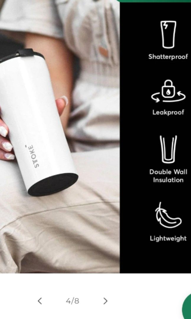 Sttoke Leakproof Tumblr Blue Thermal Vacuum Bottle, Furniture & Home ...