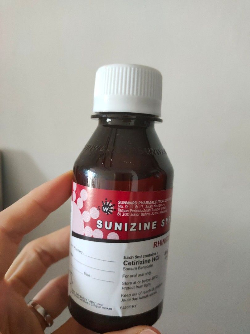 Sunizine syrup, Health & Nutrition, Medical Supplies & Tools on Carousell