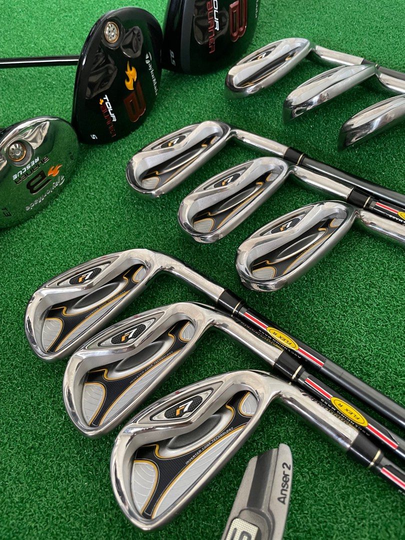 TaylorMade R7 Golf Set with Tour Burner Driver, Wood, Hybrids and Ping ...