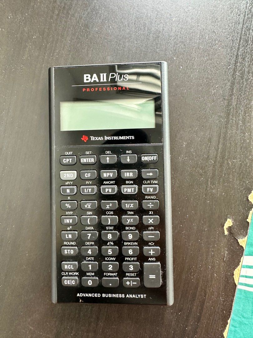 TEXAS INSTRUMENTS BA II PLUS PROFESSIONAL, Computers & Tech, Office ...