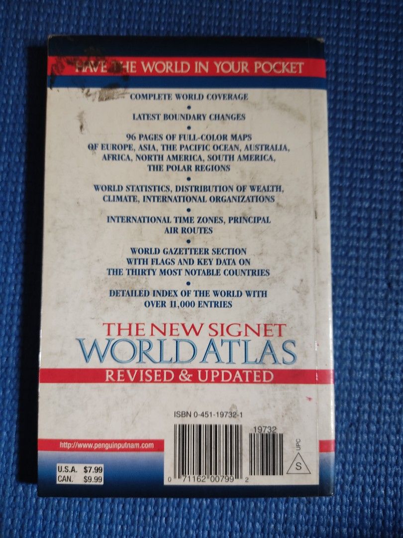 The New Signet World Atlas Full Color Maps, Hobbies & Toys, Books ...