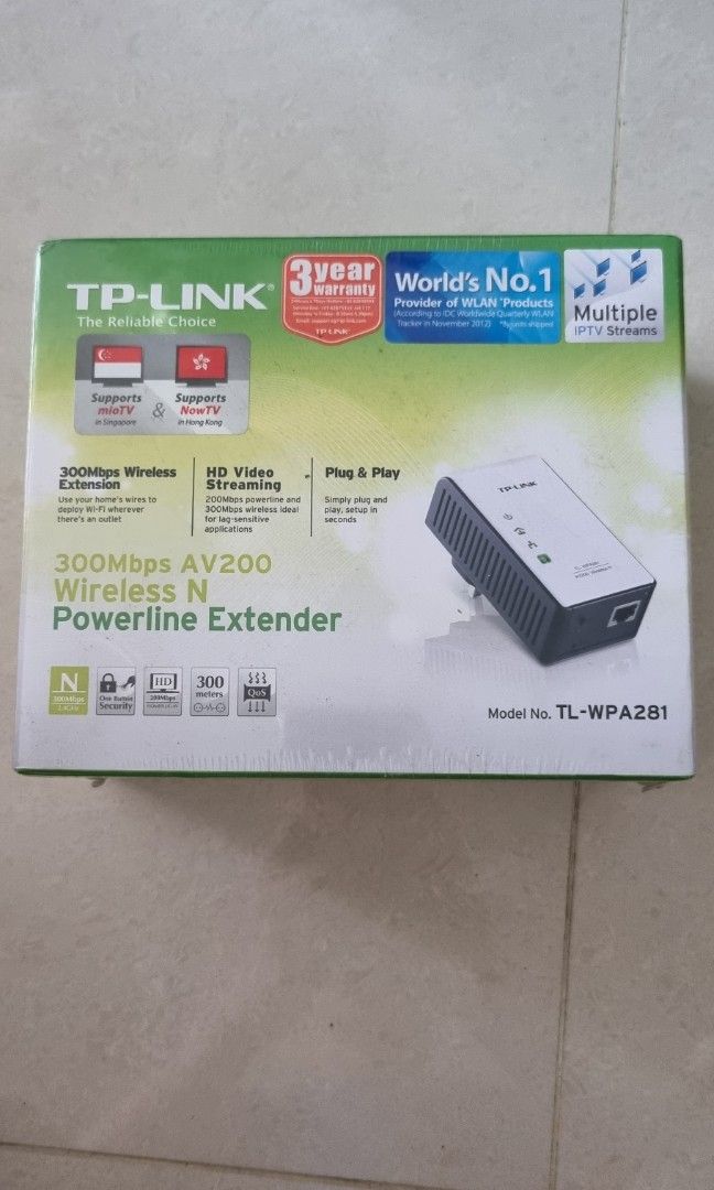 TP Link 300Mbps AV200 Powerline Extender Computers Tech Parts Accessories Networking On