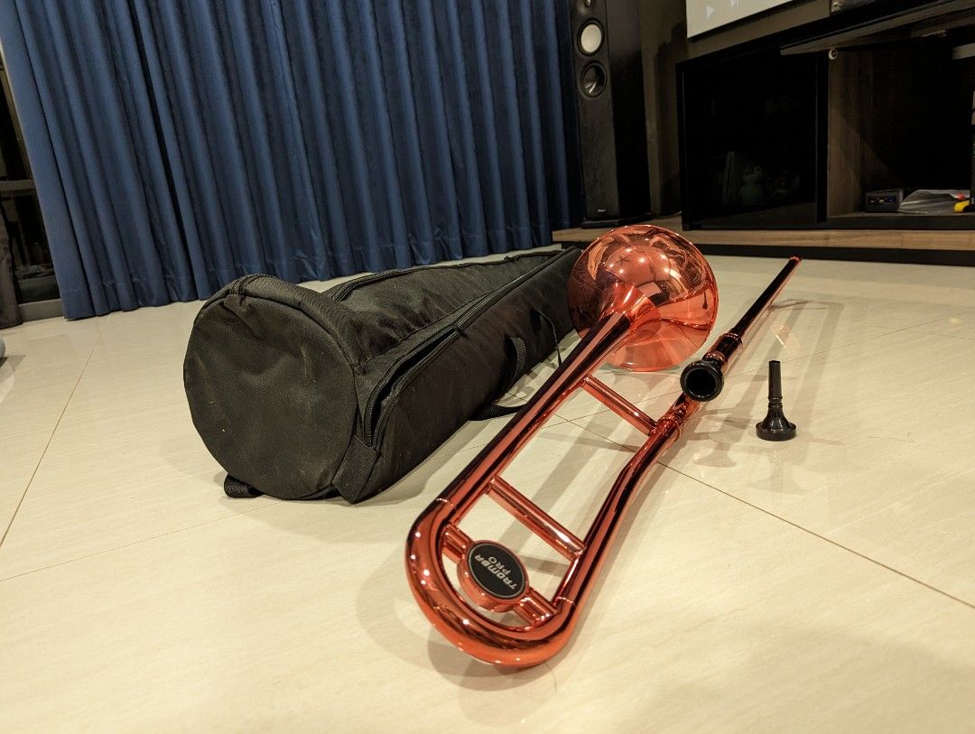 Trombone - Tromba Pro metallic pink, Hobbies & Toys, Music & Media ...