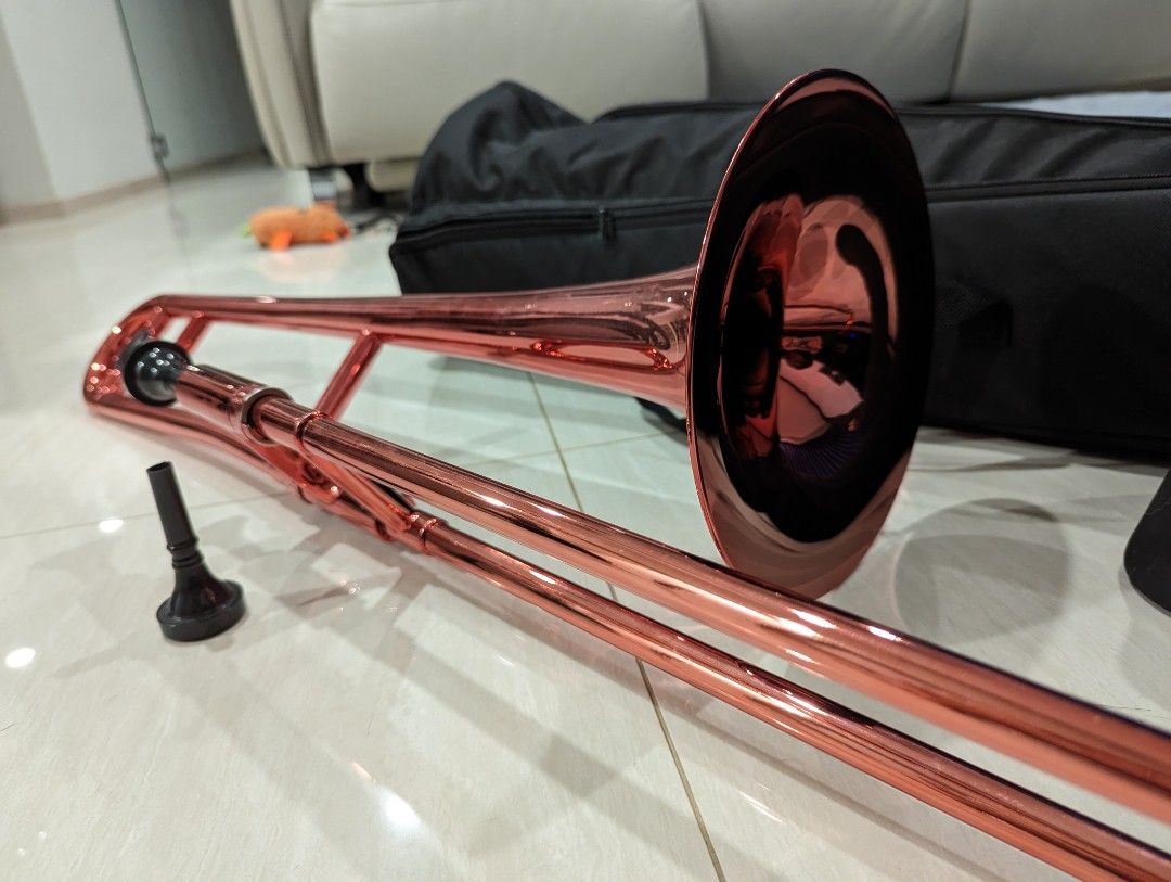 Trombone - Tromba Pro metallic pink, Hobbies & Toys, Music & Media ...