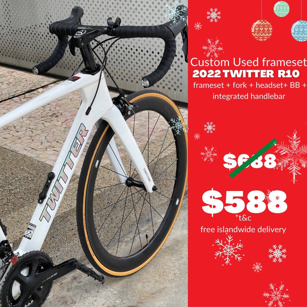 Twitter r10 rim brake carbon frameset $588| full bikeroadbike $1000 ...