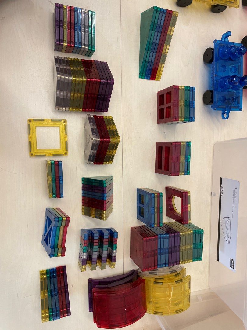 Used Shape Mags (like Magna Tiles) - combined multiple sets, Hobbies ...