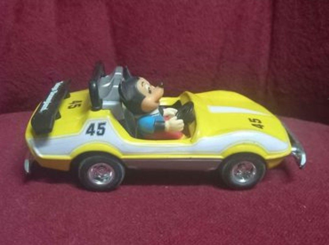 Vintage 1986 Mickey Mouse Tin Race Car Hobbies And Toys Toys And Games On Carousell