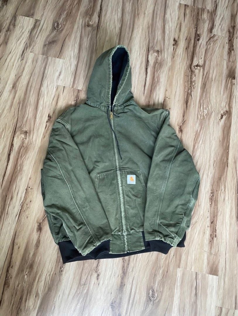 Vintage Carhartt Military Green Workwear jacket, Men's Fashion, Coats ...