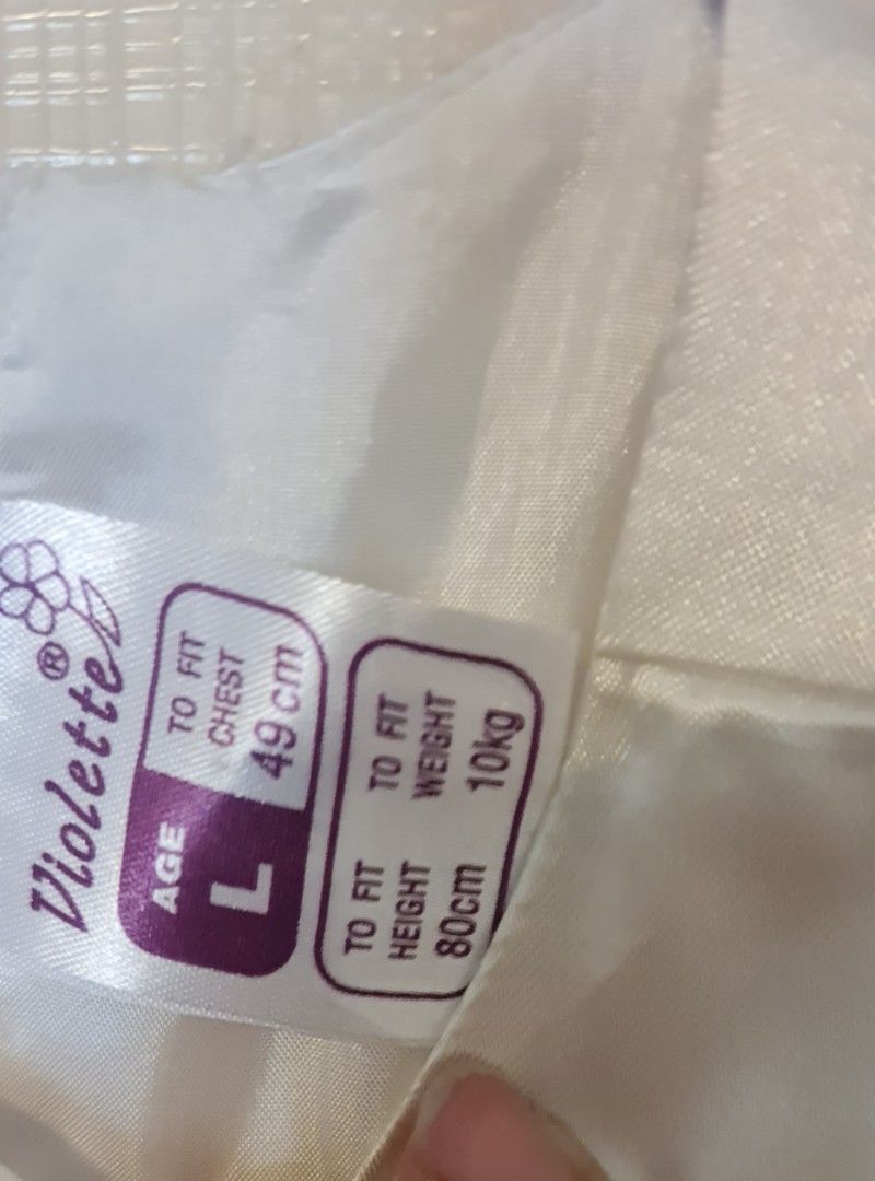 Violette White Pink Dress 80cm 10kg, Babies & Kids, Babies & Kids ...